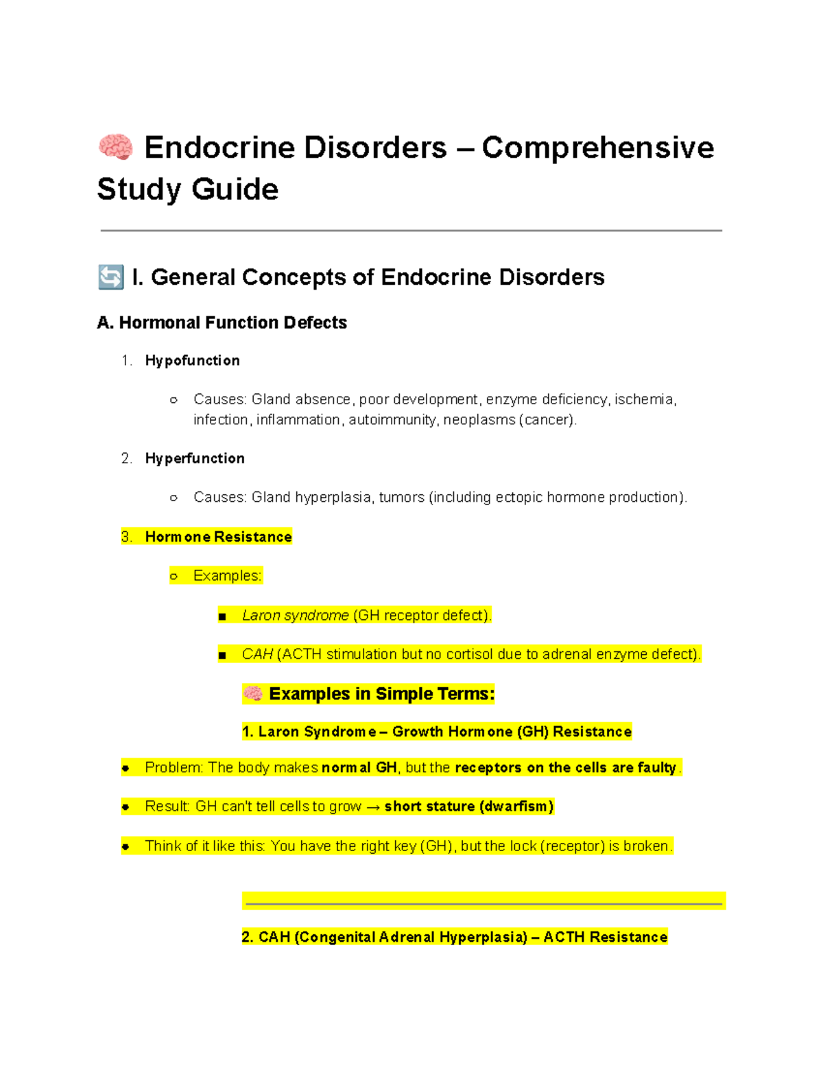 Endocrine Disorders Comprehensive Study Guide: Key Concepts & Conditions - Studocu