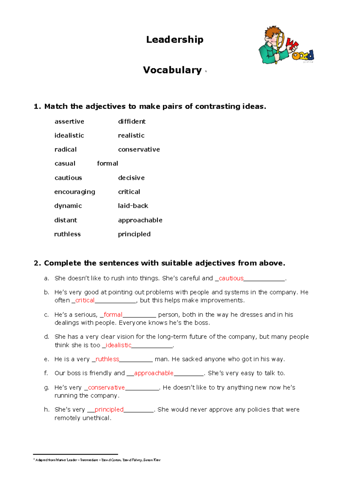 Leadership Vocabulary - Answers 92ea4be7df396fa46bc8422f063849 ff ...