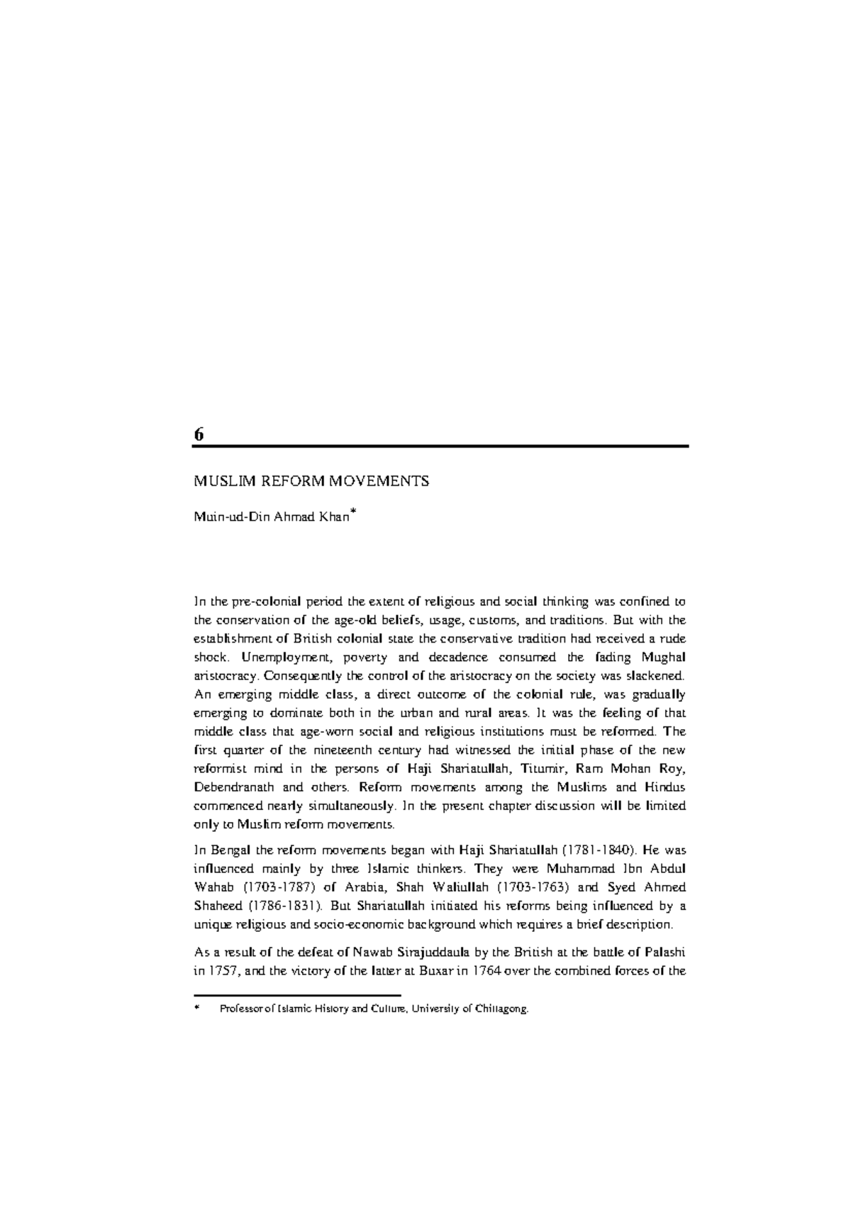 6 MUSLIM REFORM MOVEMENTS: Historical Context and Key Figures - Studocu