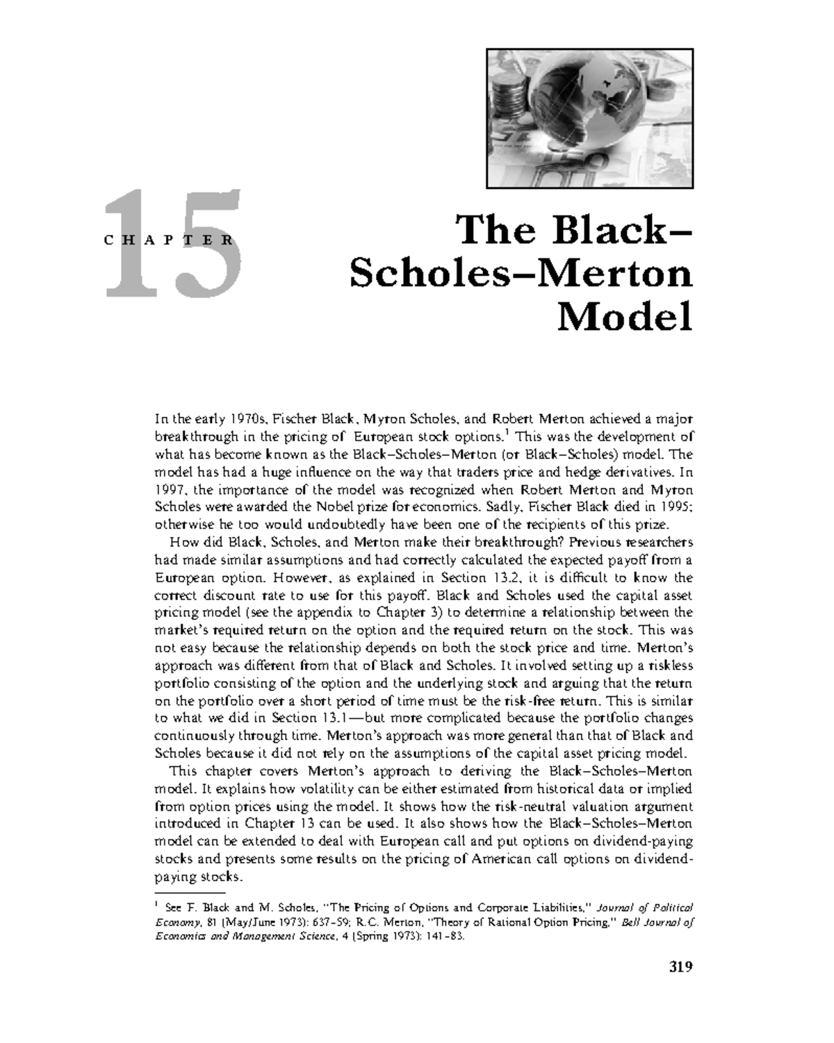 Ch15 - Black-Scholes-Merton Model Derivatives Overview - Studocu