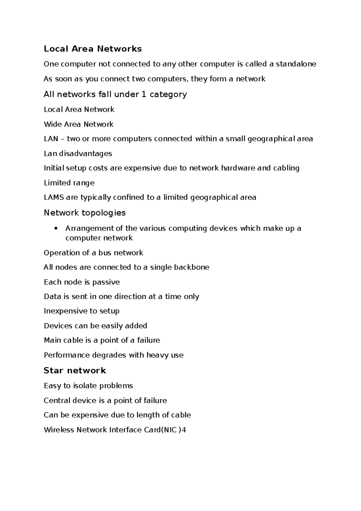 Local Area Networks (LAN) Overview and Key Concepts - Studocu