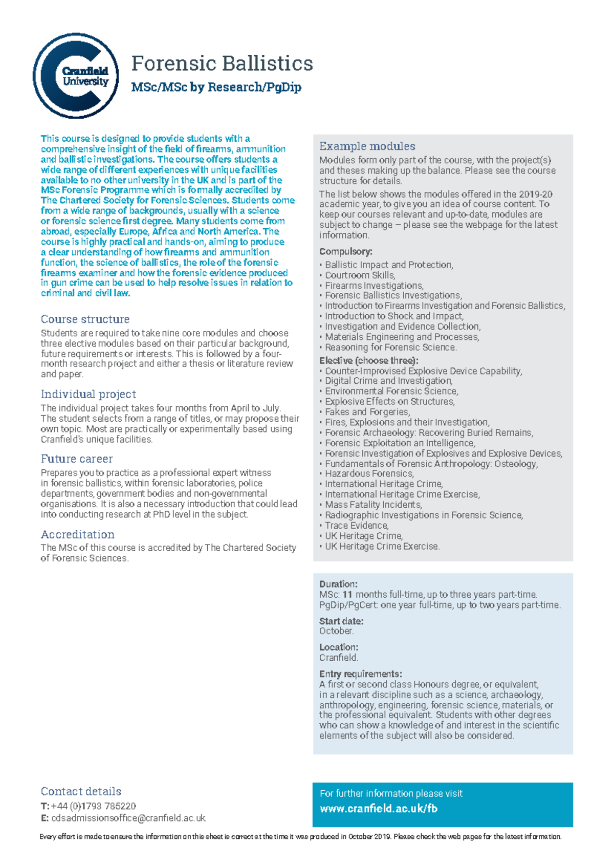 Forensic Ballistics Lecture Notes - MSc Forensic Science Overview - Studocu