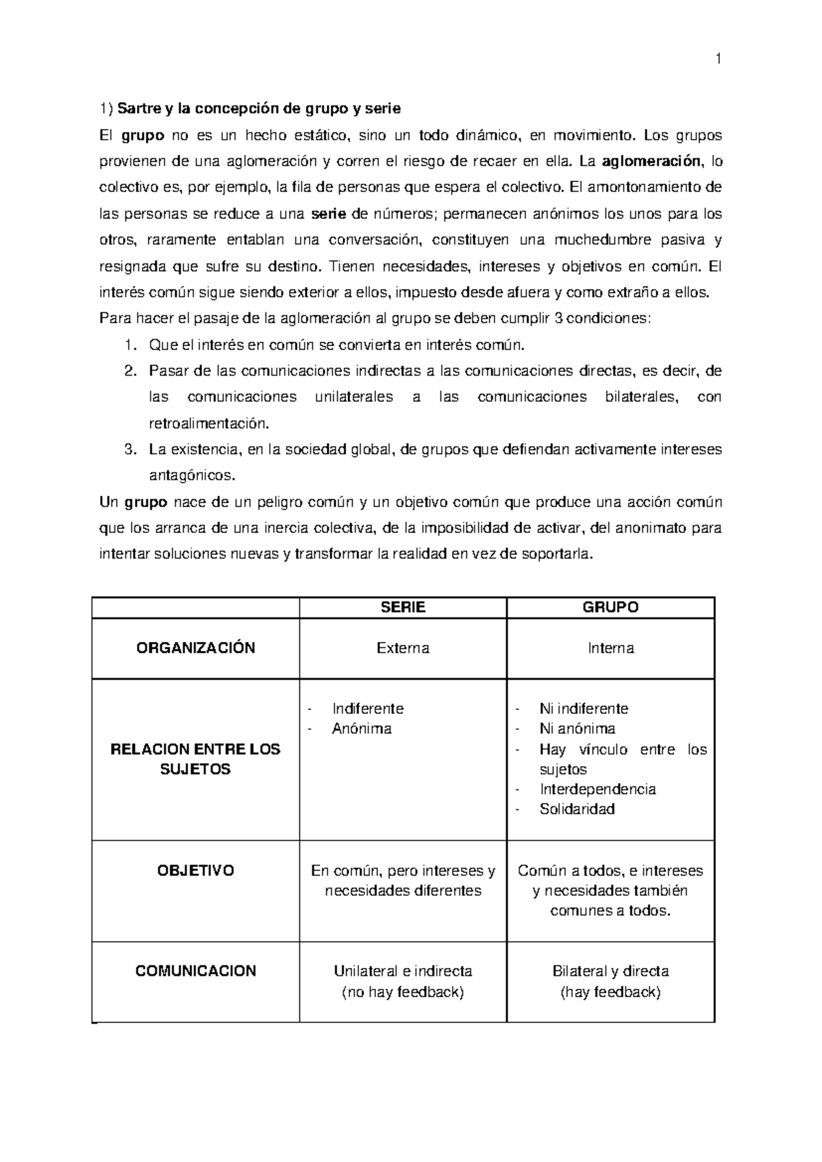 Resumen Final - Sartre, Pichón Rivière: Rol, Comunicación y Psicología ...