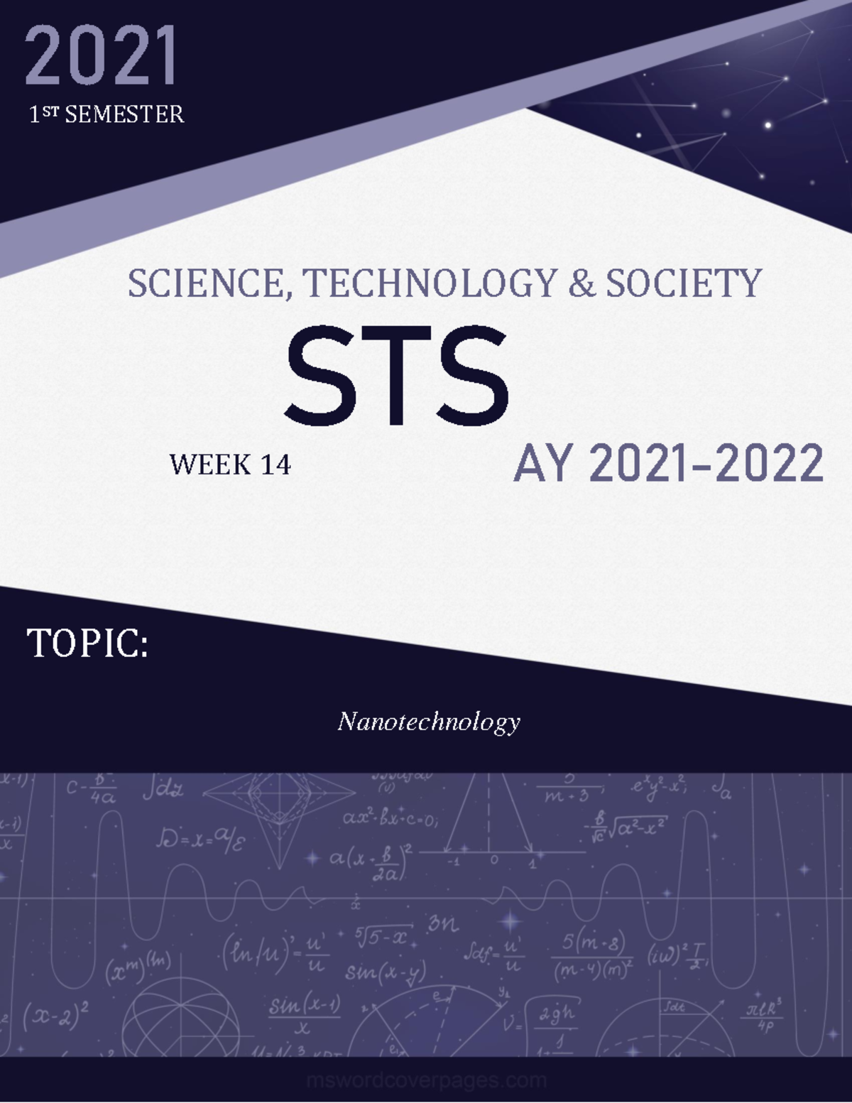 GE STS 2021 1ST SEMESTER MODULE 11: Nanotechnology Overview - Studocu