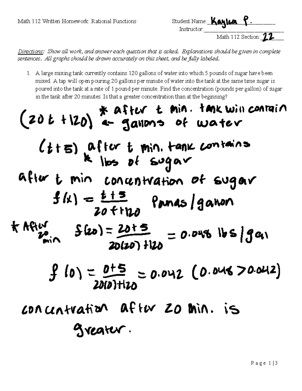 M112 Final Exam Homework: Rational Functions Analysis - Studocu