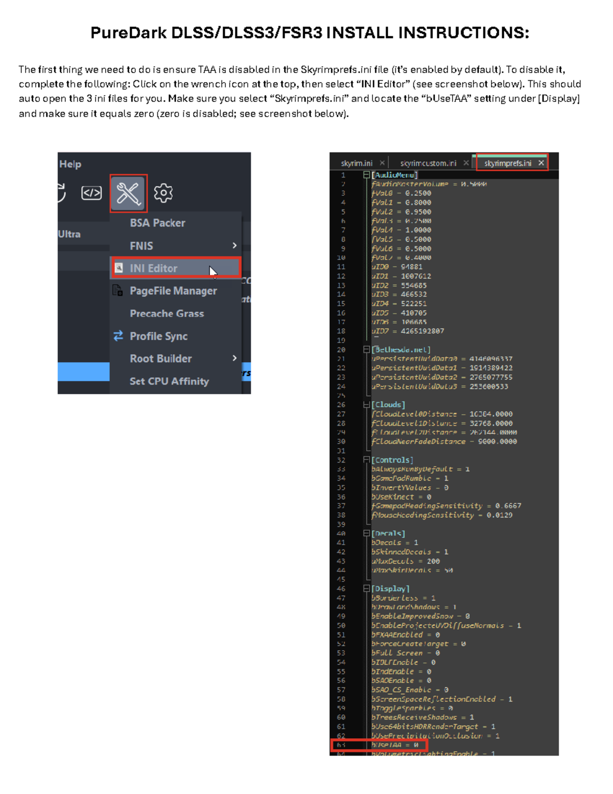 PureDark DLSS-FSR & Frame Gen Installation Guide for Skyrim - Studocu
