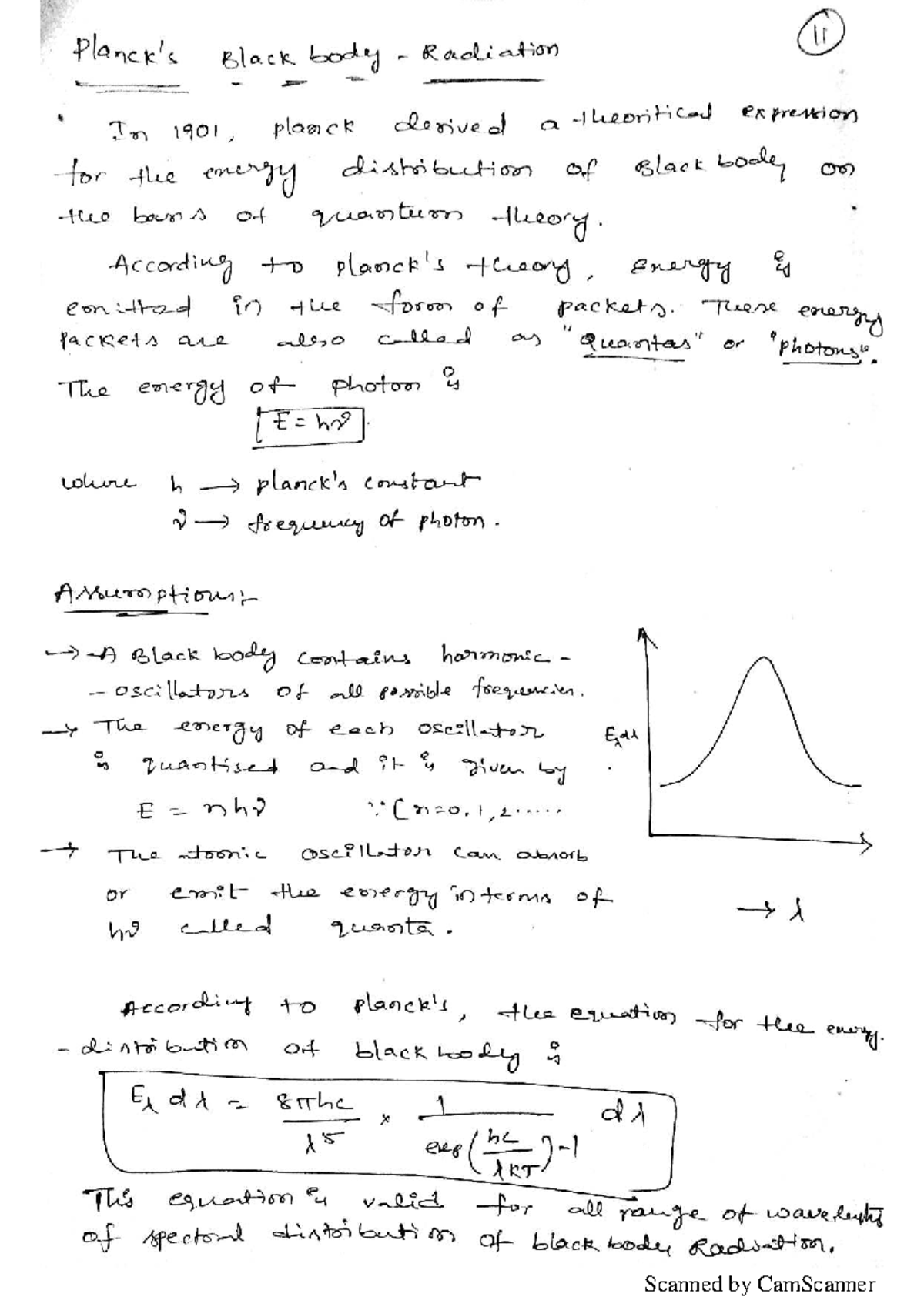 AP Unit 2 Chapter 2 - Black Body Radiation & Quantum Mechanics Notes ...
