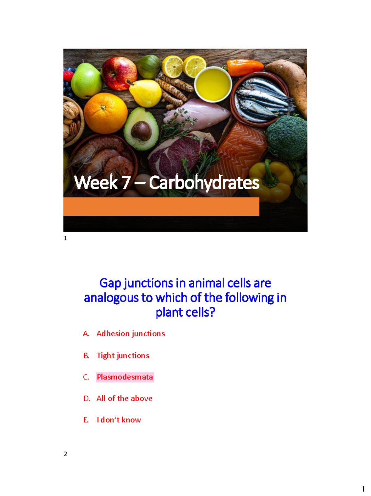 Week 7 Lecture Notes: Carbohydrates and Metabolism - Studocu