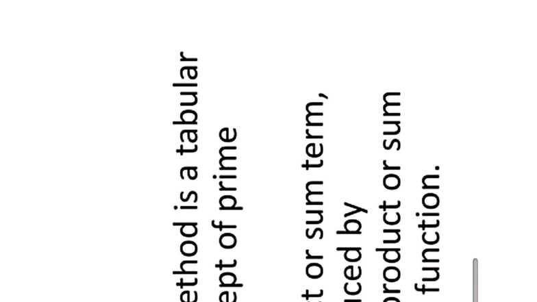 Quine-McCluskey Method: EC Notes on Tabular Method - Studocu
