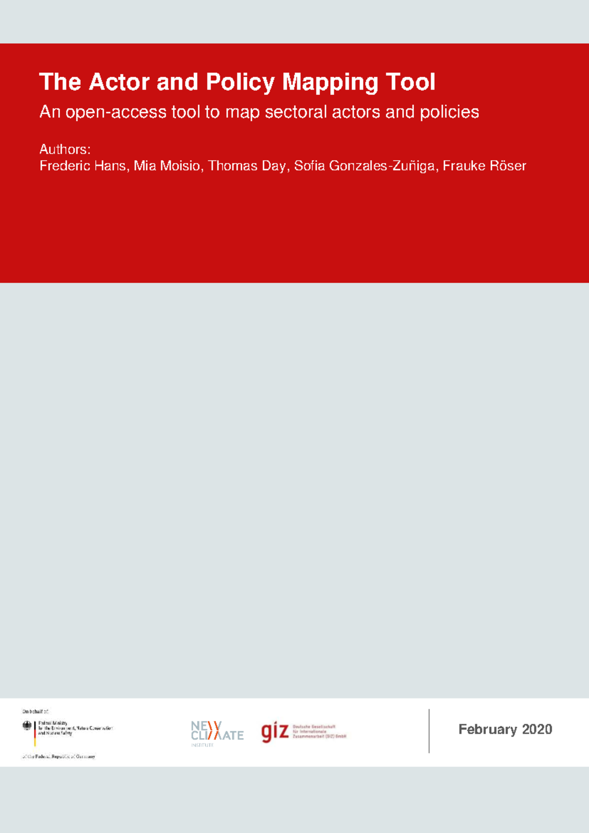 Actor and Policy Mapping Tool: A Comprehensive User Guide - Studocu