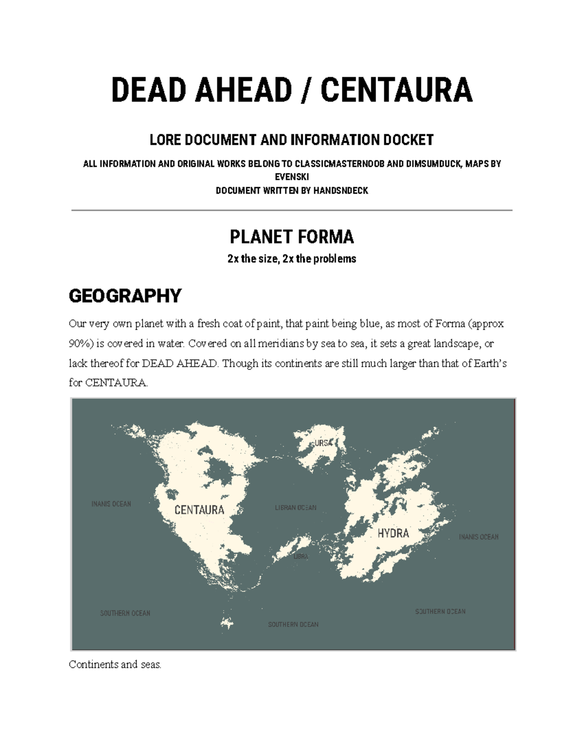 Centaura Lore Overview: Understanding the World of Dead Ahead - Studocu