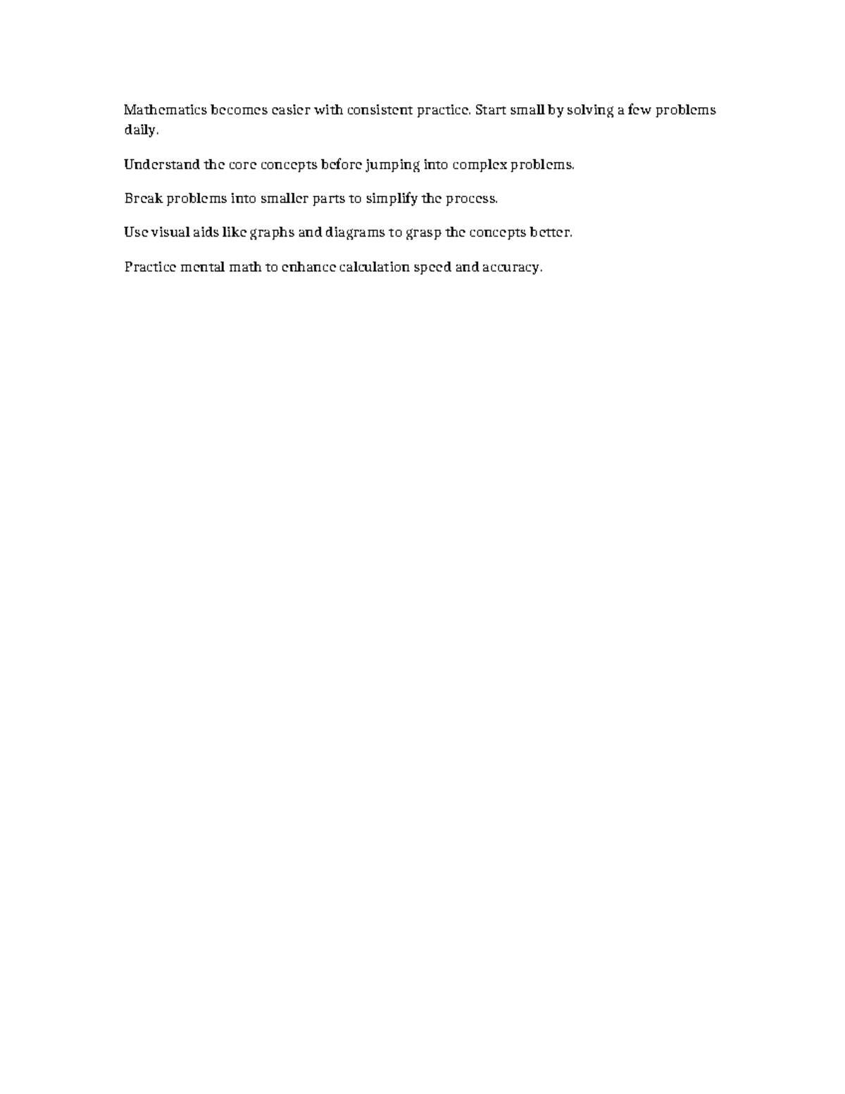 Math Study Tips 1 - notes - Mathematics becomes easier with consistent ...