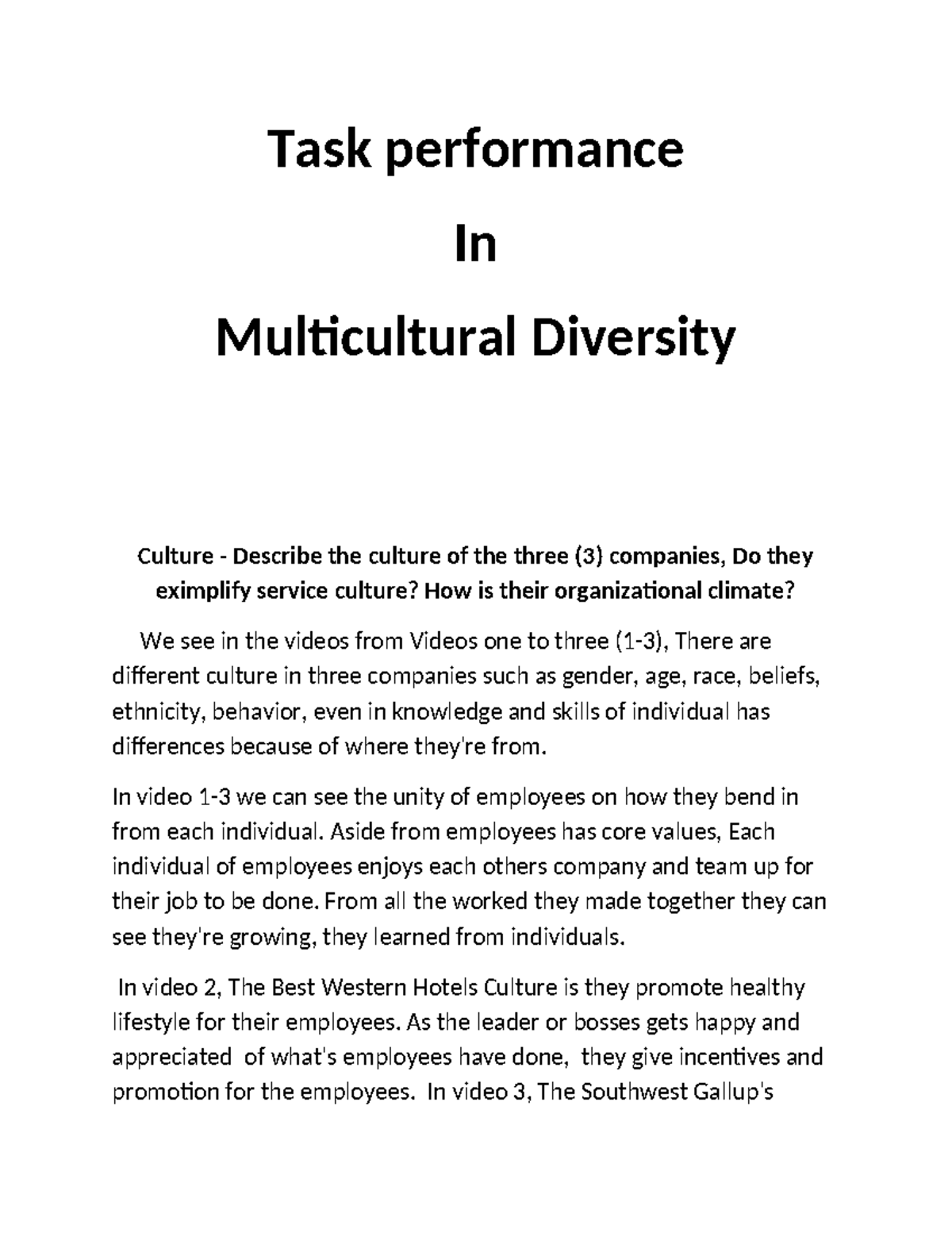 TP-MULTI 101 - Task Performance in Multicultural Organizations - Studocu