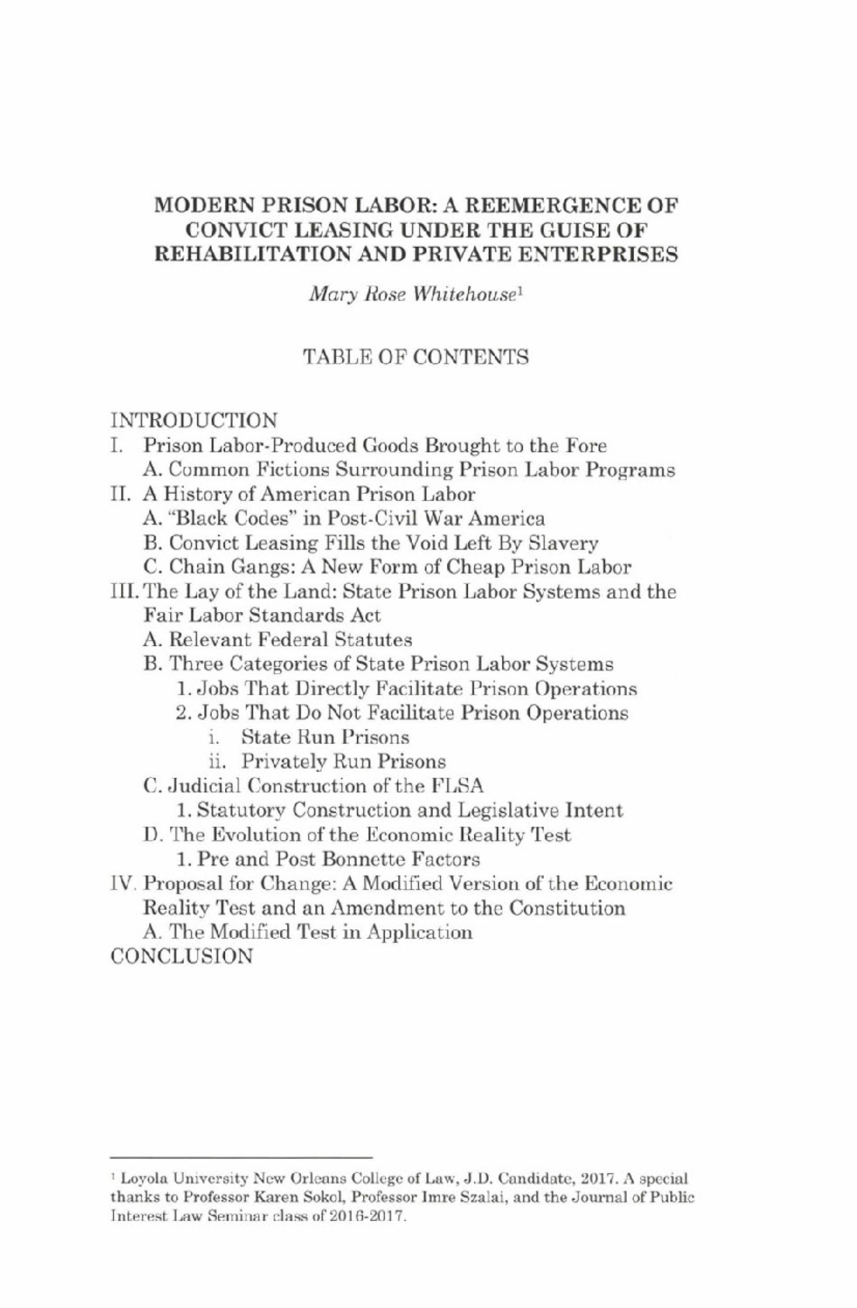 Final Exam Study Guide for Course XYZ-101: Modern Prison Labor Issues ...