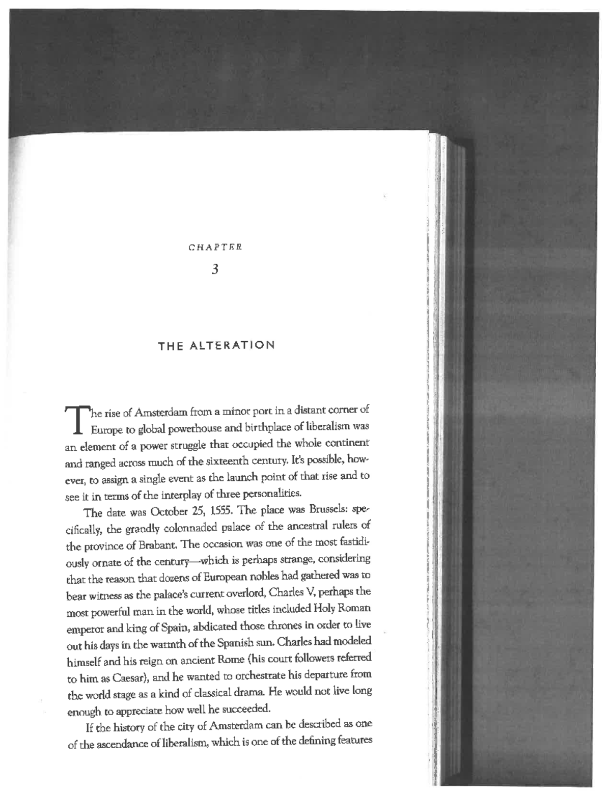 CHAPTER 3: THE ALTERATION - The Rise of Amsterdam and Charles V's ...
