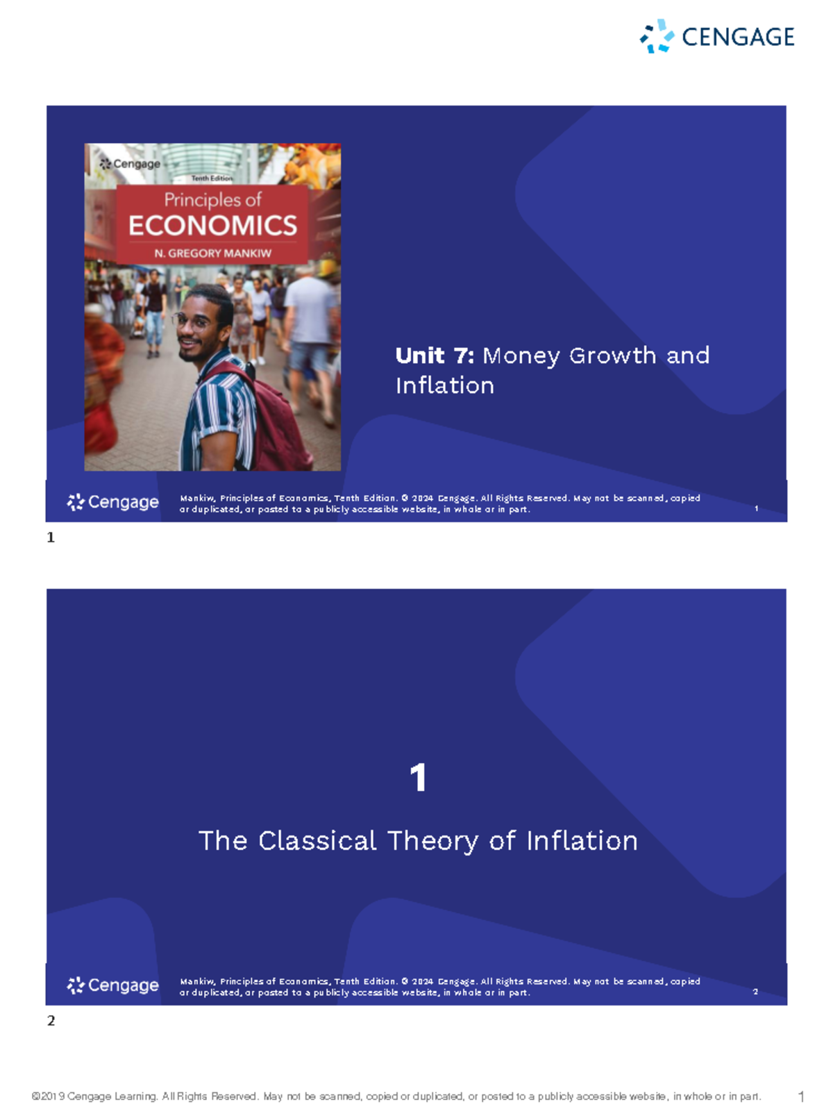 Unit 7-Ch30-Money Growth and Inflation - 1 Mankiw, Principles of ...
