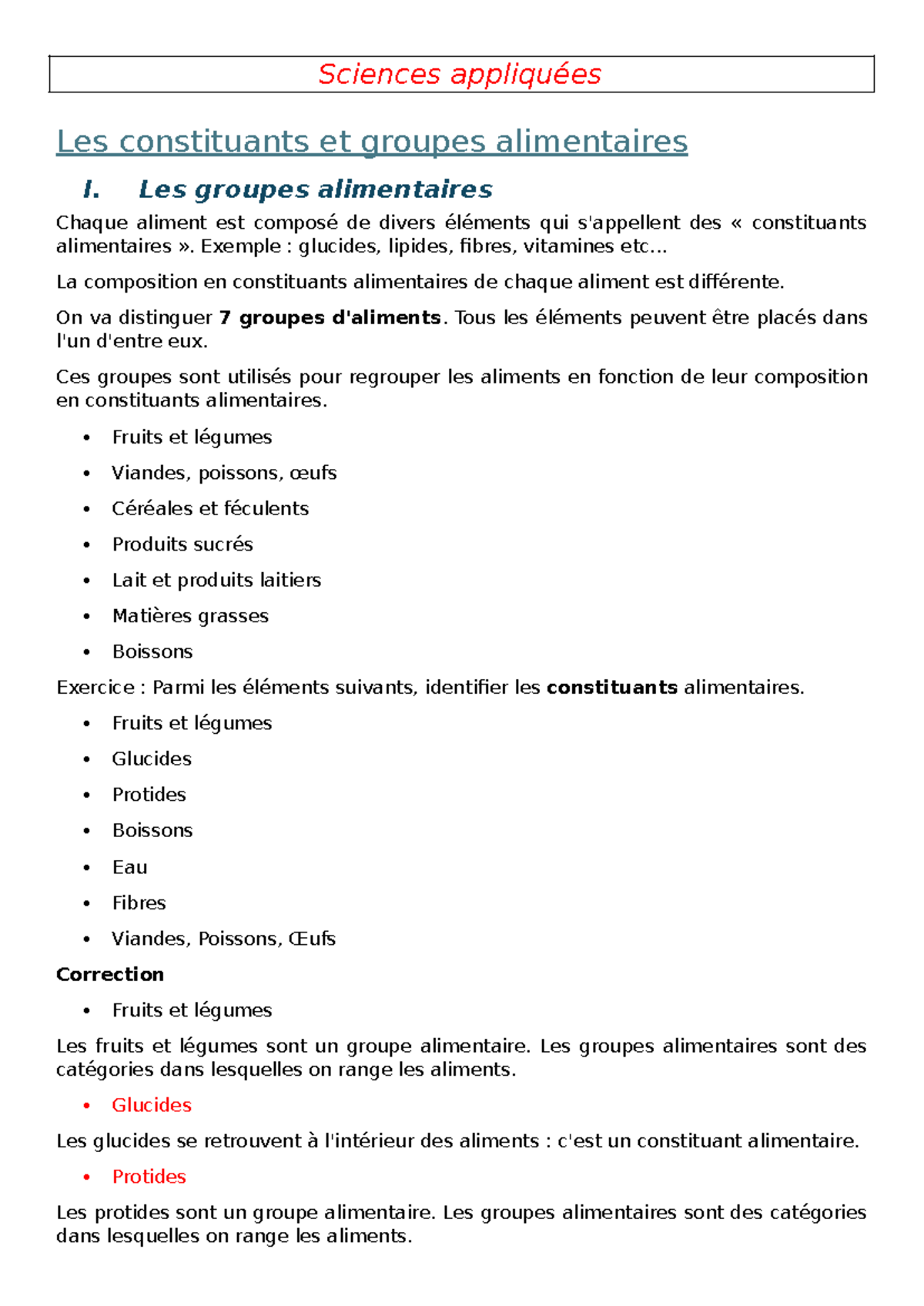 Sciences Appliquées - UAA 4, 5, 6 : Groupes et Constituants ...