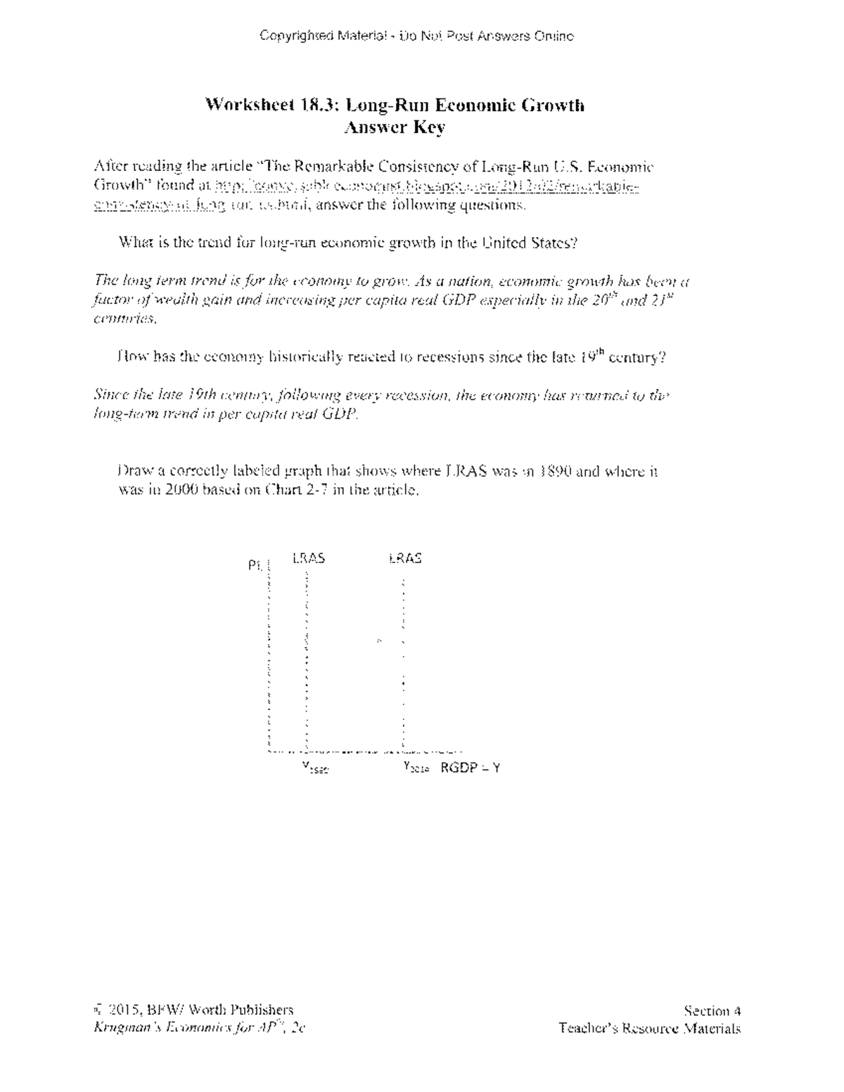 Worksheet 18.3: Economic Growth Trends & Answer Key - Studocu