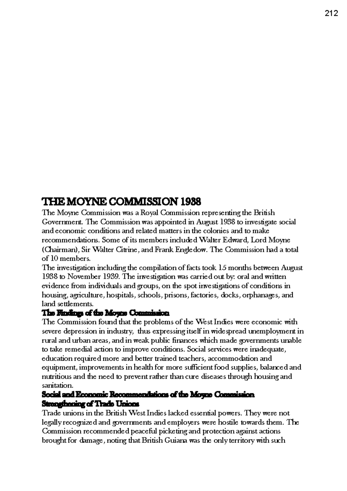 Moyne Commission Findings and Recommendations (1938) 212-219 - Studocu