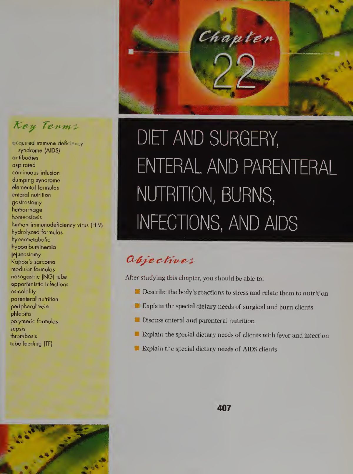 Nutrition Chapter 22: Enteral & Parenteral Nutrition in Surgery, Burns ...