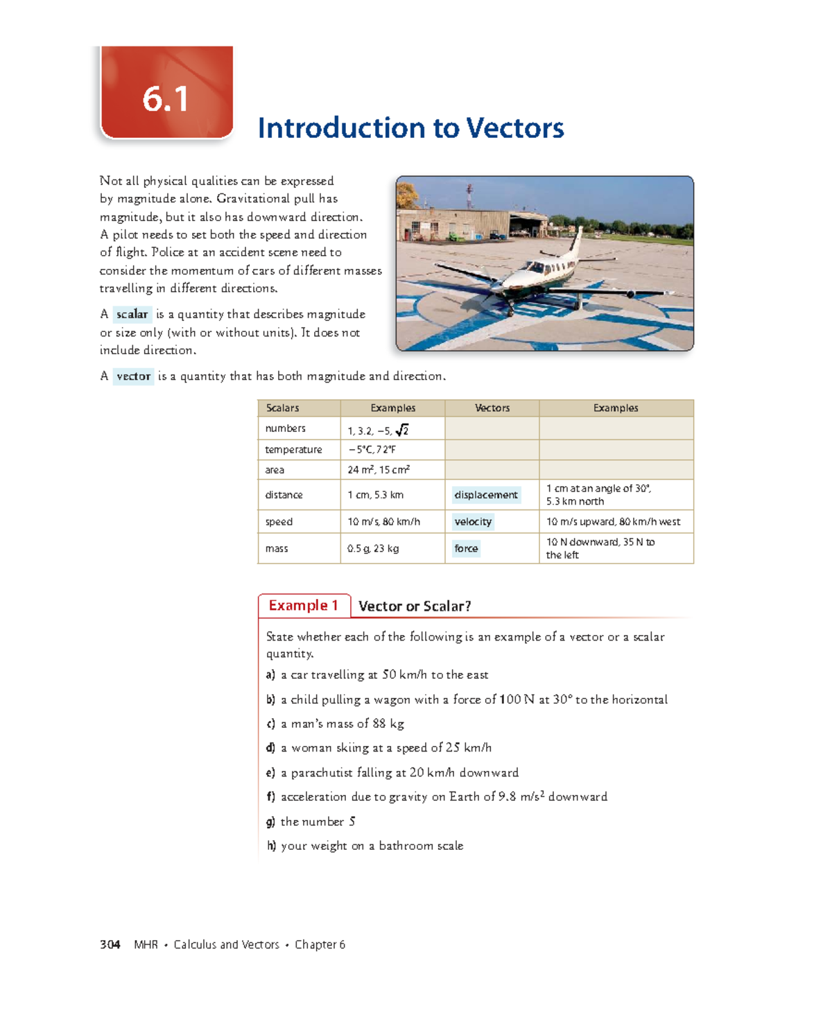 6.1 Introduction to Vectors: Understanding Scalars and Vectors - Studocu