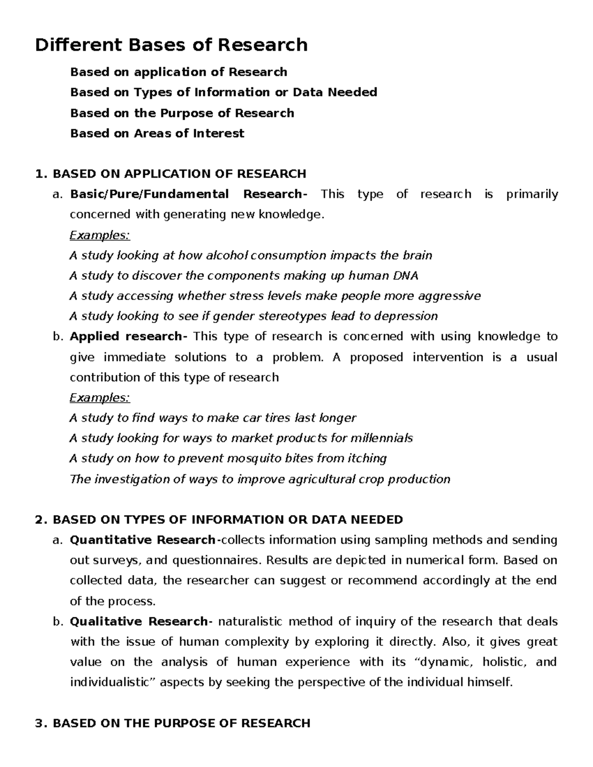 Research Designs: Types and Applications in Research Methods - Studocu