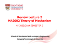 MA2002 - NTU - Theory Of Mechanism - Studocu