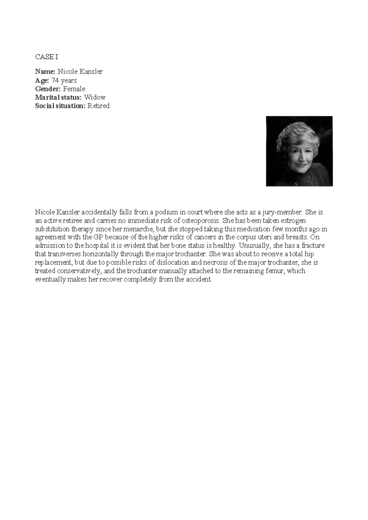 CASE STUDY: Nicole Kansler & John McClain - Blok 5.3 Uge 3 - Studocu