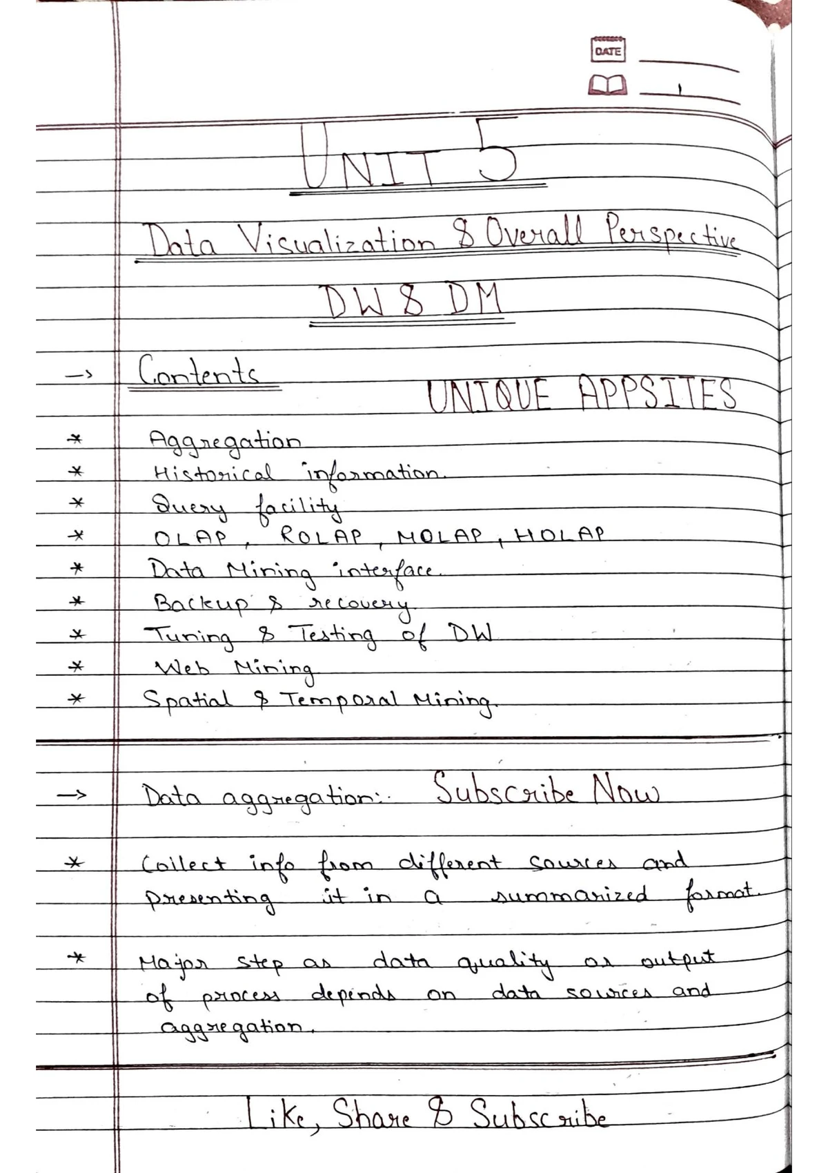 Dwdm 1 Unit 1 Of Data Warehouse And Data Mining Of Aktu 1 Data Warehousing 1 Data