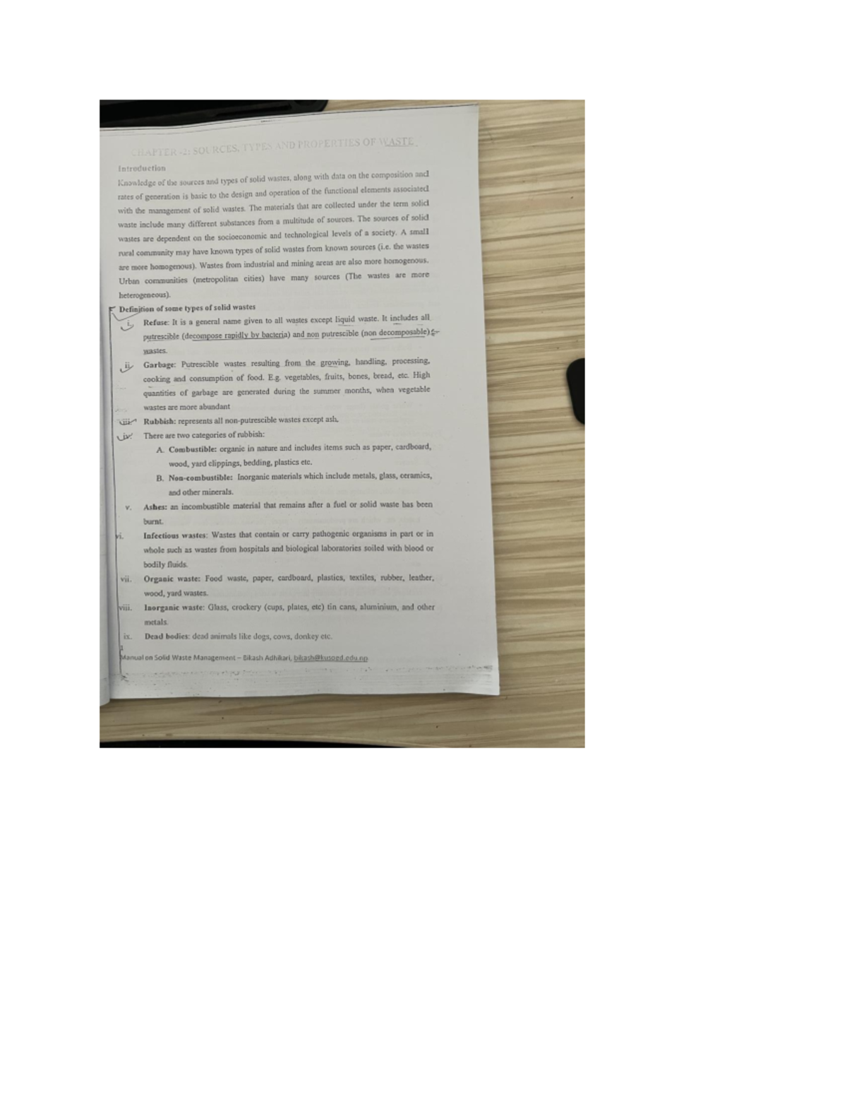 SWM 2: Sources, Types, and Properties of Solid Waste Management - Studocu