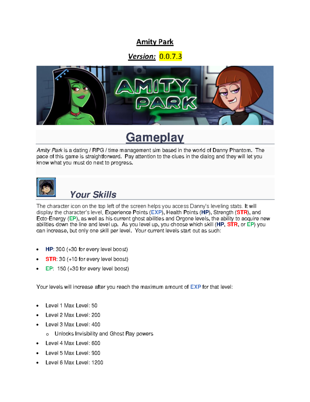 628141 Amity Park Walkthrough Guide for Version 0.0.7 - Studocu