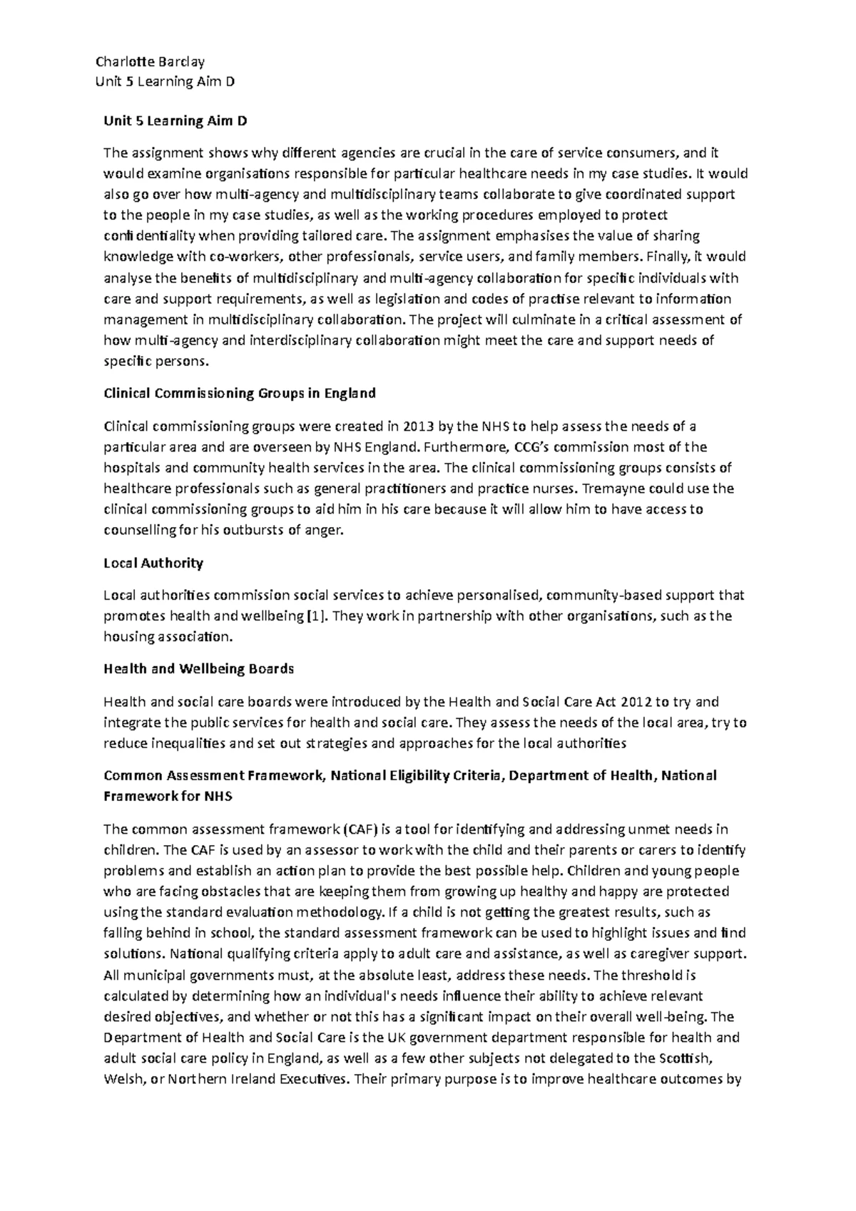 Unit 5 Assignment Learning Aim B - Unit 5 Kara Stoker Ethical issues ...