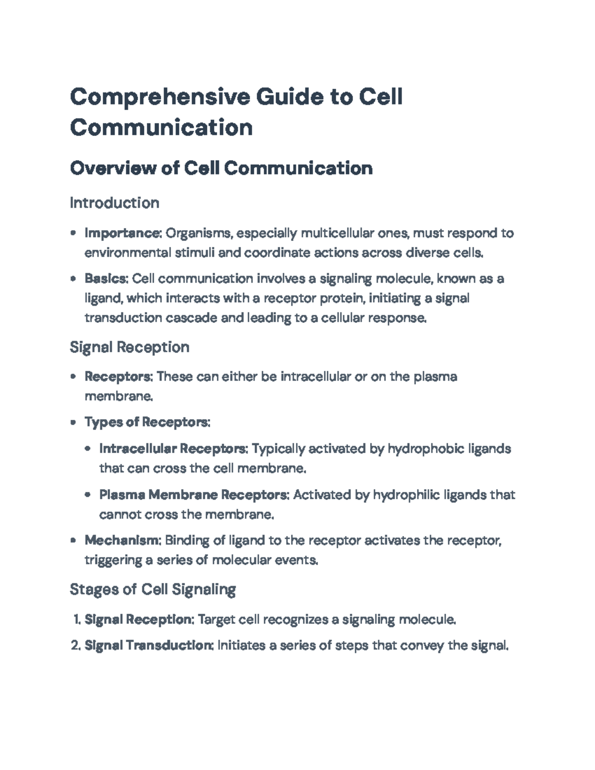 Comprehensive Guide to Cell Communication and Signaling Mechanisms ...