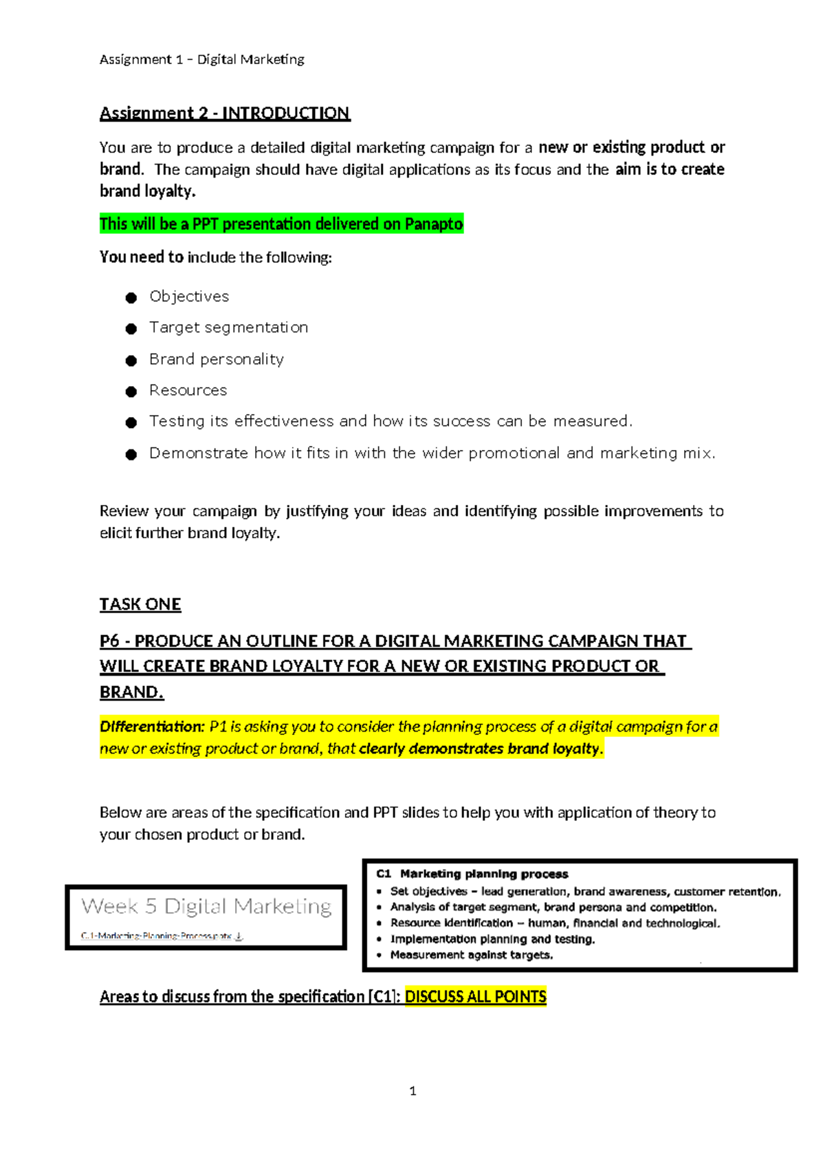 Unit 17 Assignment 2: Digital Marketing Campaign for Brand Loyalty ...