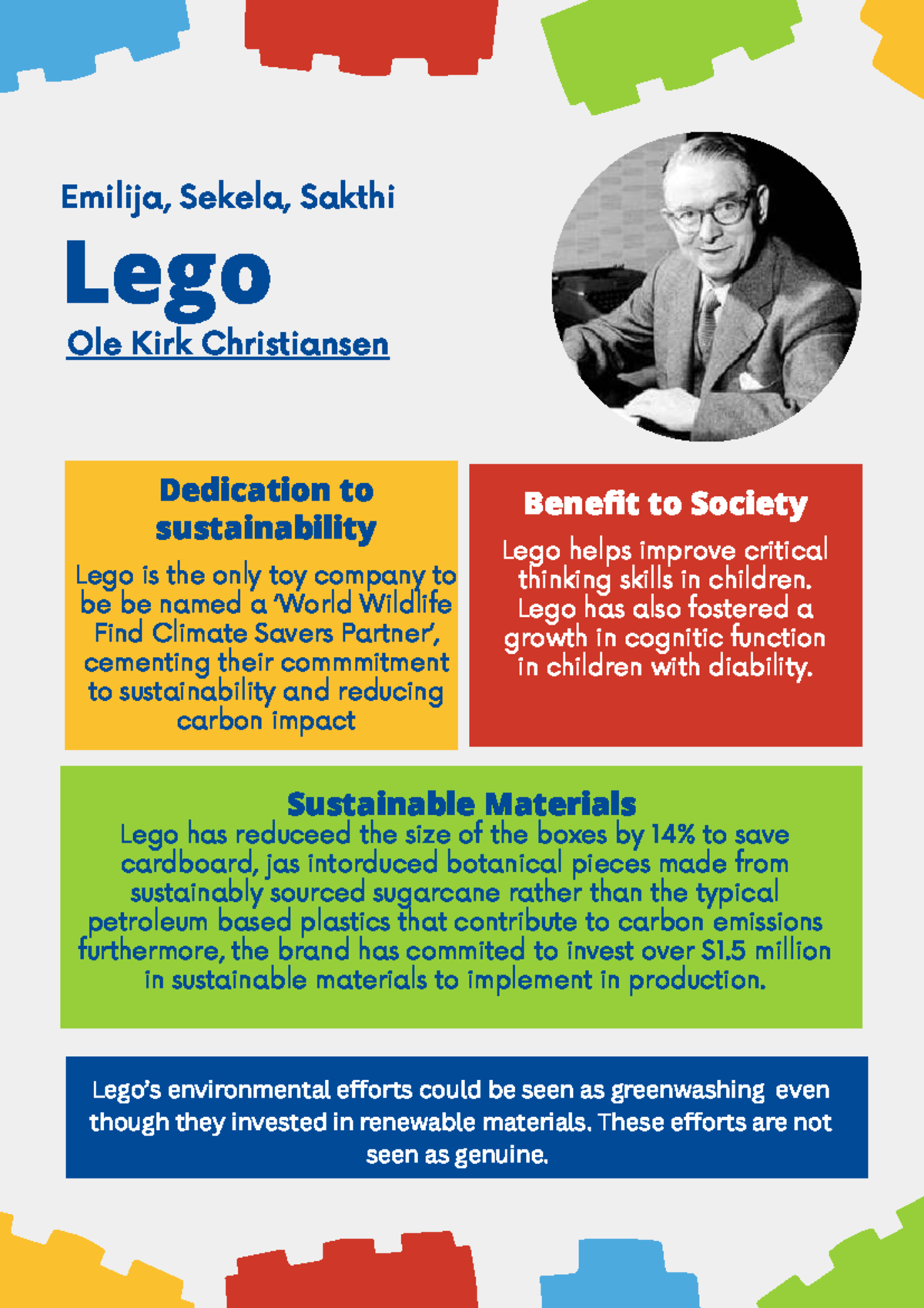 Lego Sustainability Efforts: A Critical Analysis - Notes - Studocu