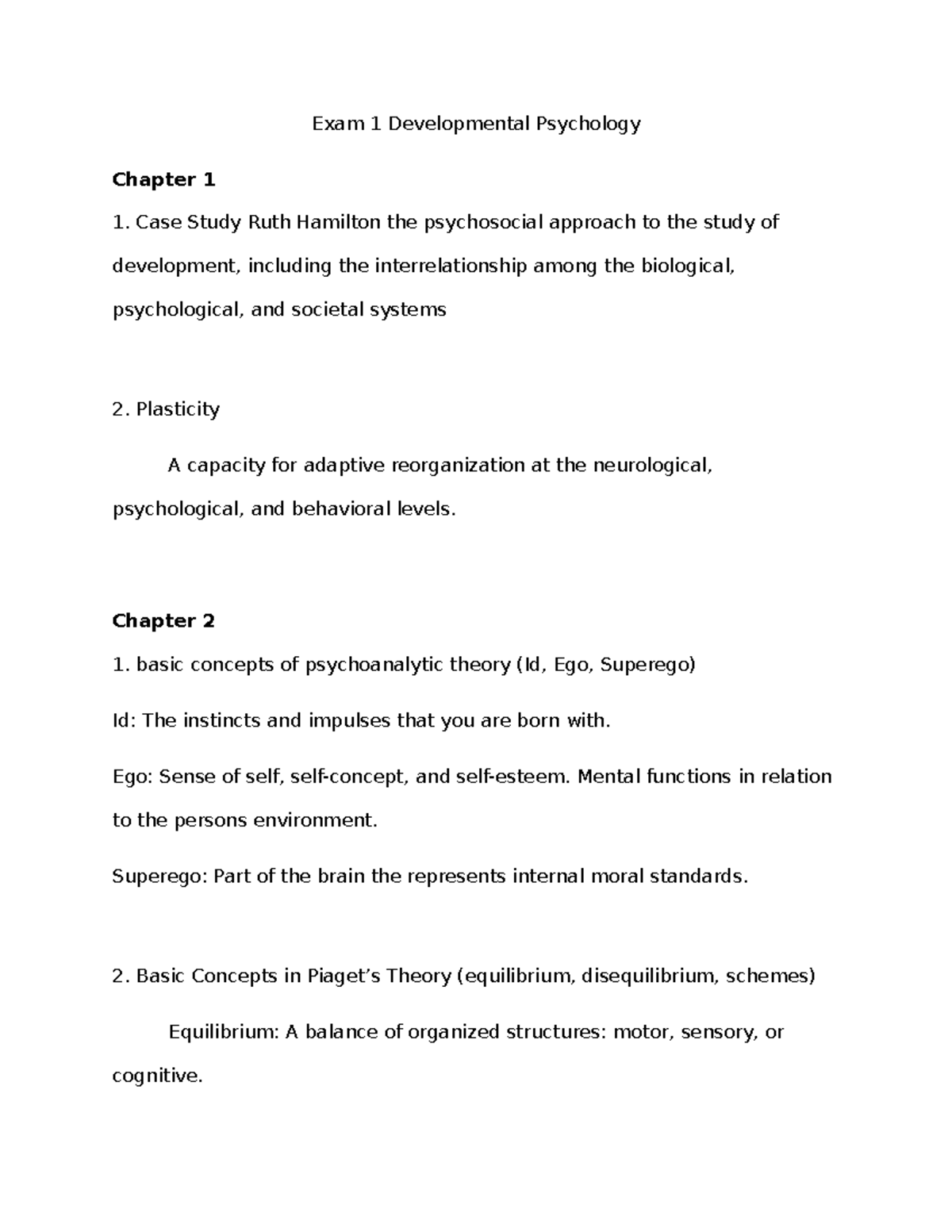 Developmental Psychology PSY 101 Exam 1 Notes: Key Theories & Concepts ...