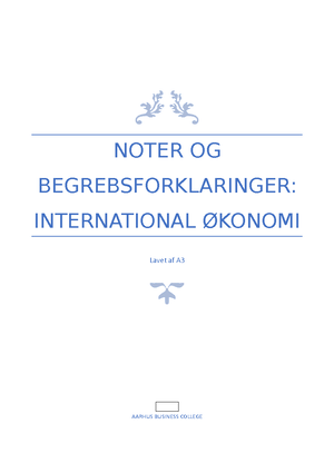 [Solved] kom med ideer til SOP i International konomi A og Samfundsfag B - International økonomi ...