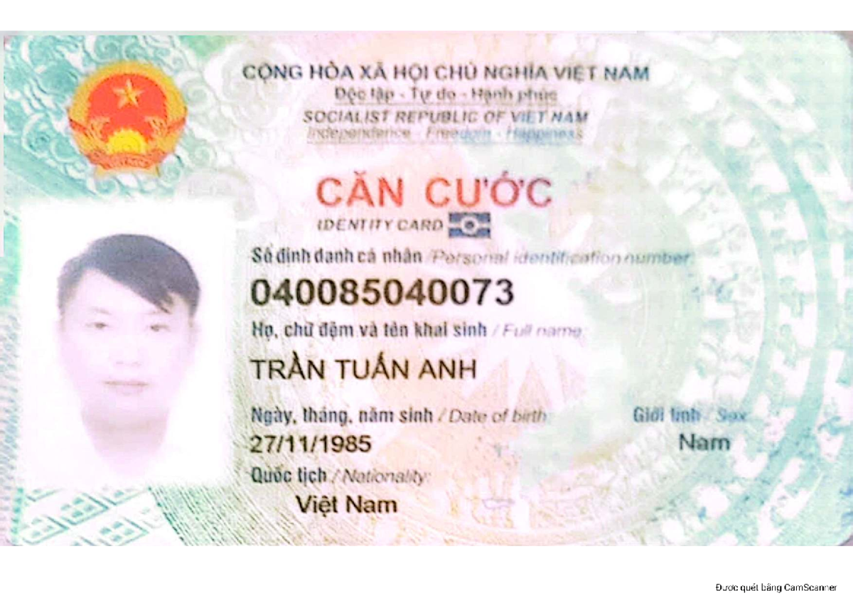 CC ANH 1 - Thẻ căn cước công dân Việt Nam - Studocu