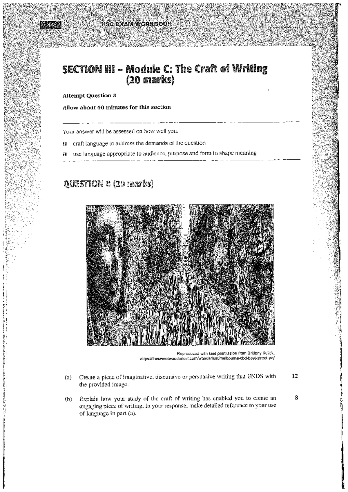 Year 12 HSC ENG Module C: Craft of Writing Exam Exemplars 2019 - Studocu