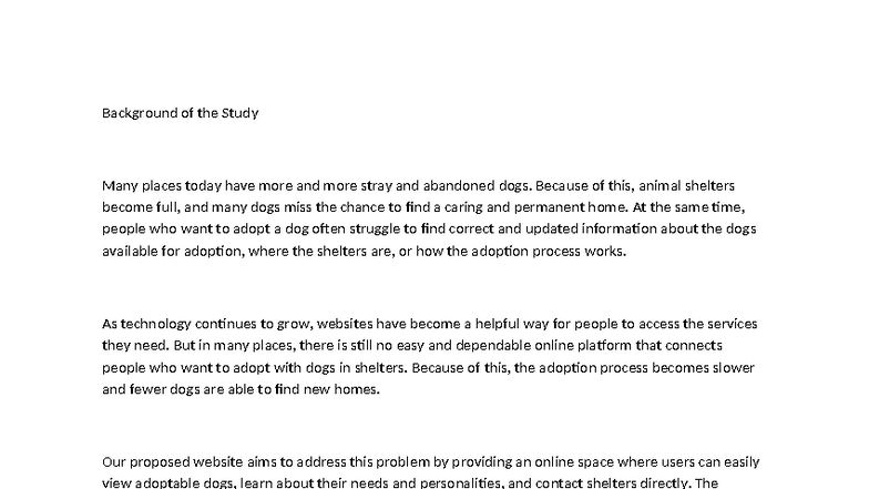 Case Study: Developing a Dog Adoption Website for Better Access - Studocu