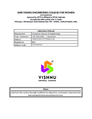 R23 II-II OS Lab Manual - os lab maual - OPERATING SYSTEMS Introduction ...