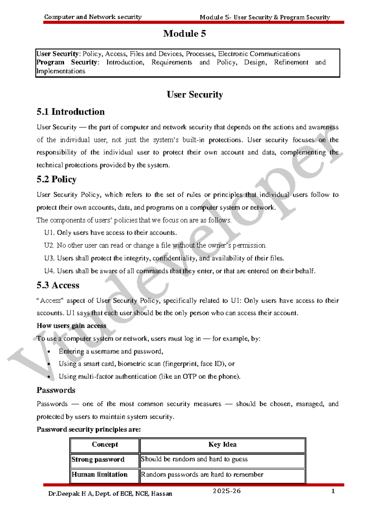 ECE CNS Module 5: User Security Policies and Practices - Studocu