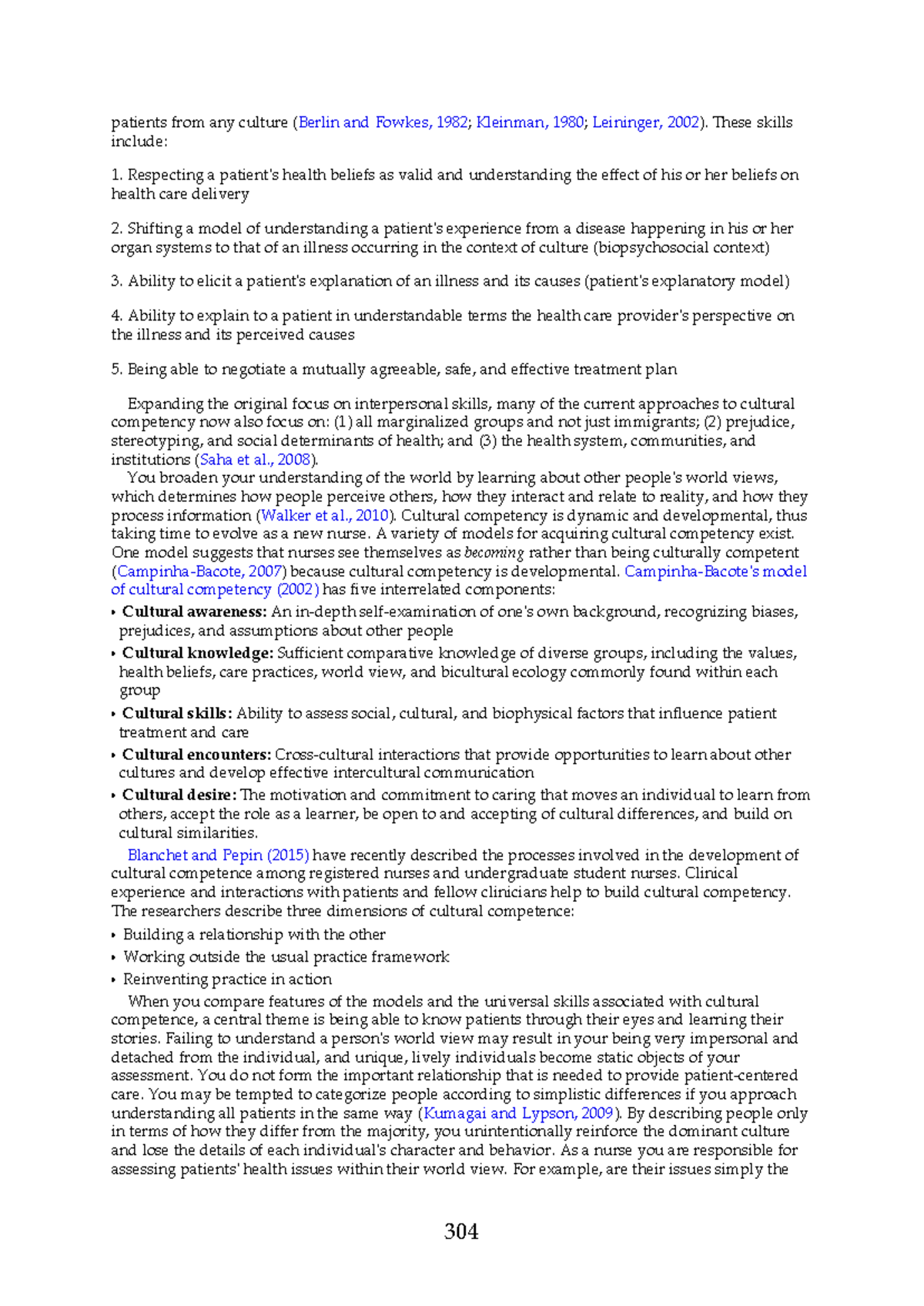 Nursing 1-102 - N/A - patients from any culture (Berlin and Fowkes ...