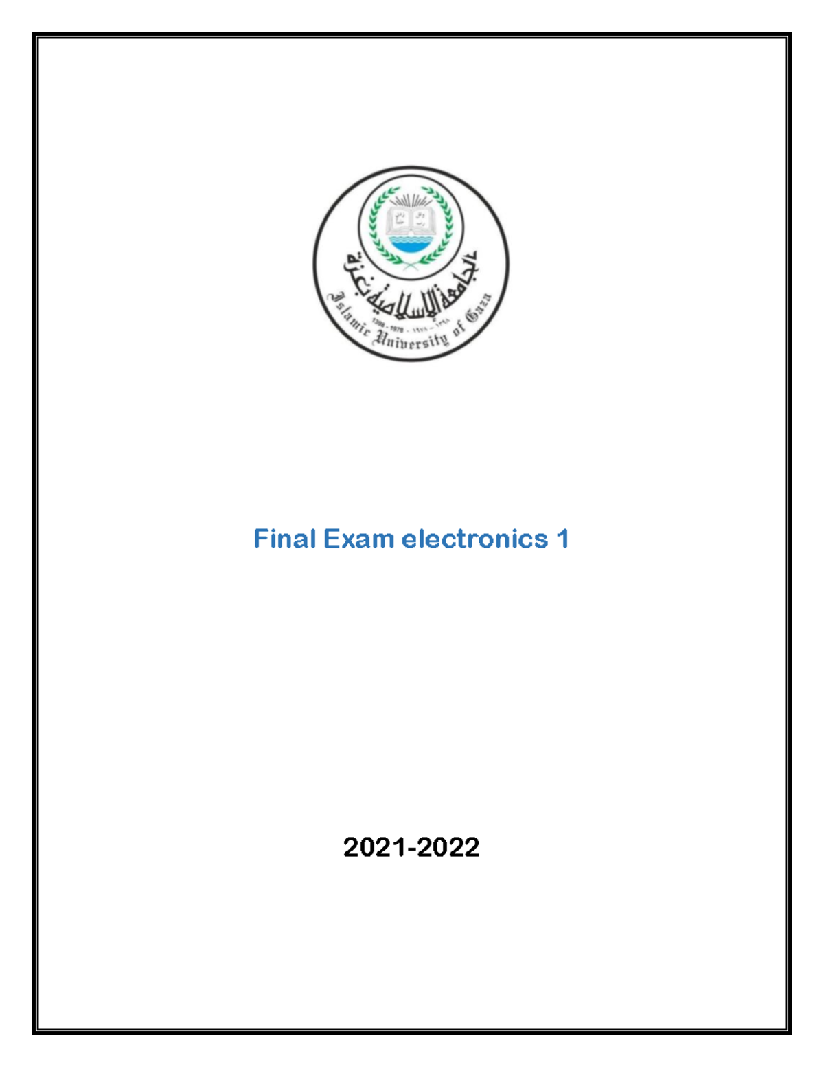 DOC-20260521-WA0010 - Final Exam Electronics 1: Circuit Analysis ...