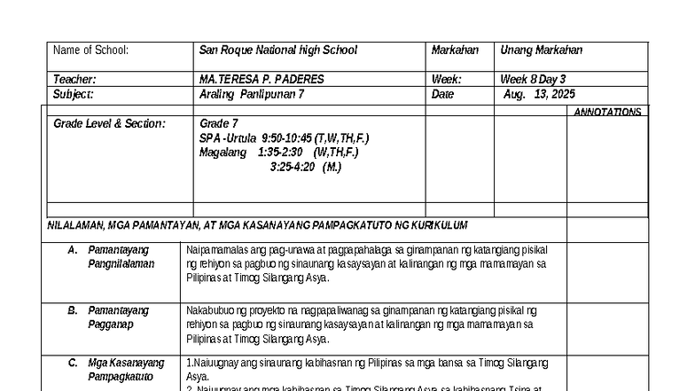 DLP Q1 AP 7 WEEK 8 DAY 3: Ugnayan ng Asya sa Kabihasnang Tsina at India ...