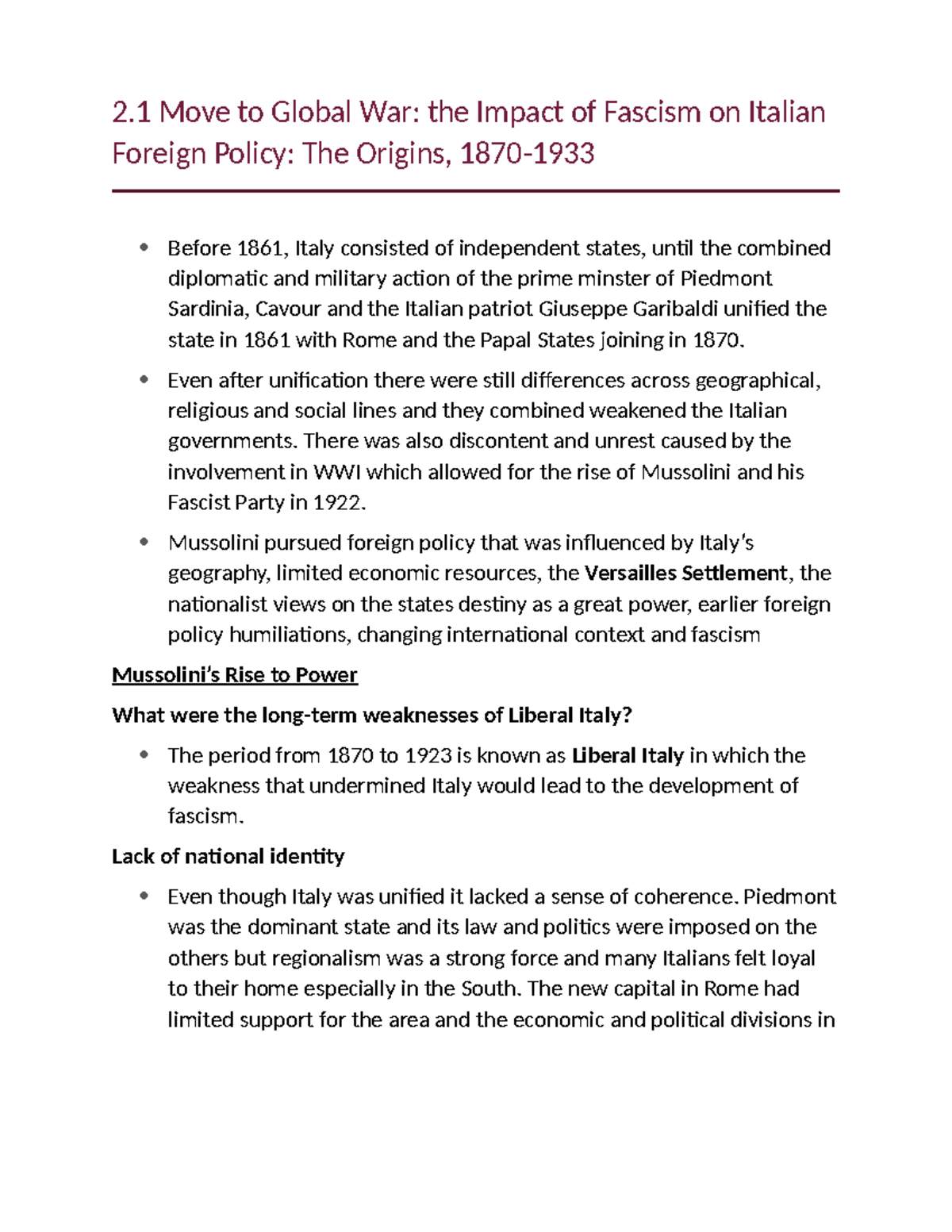 2 - Chem - 2 Move to Global War: the Impact of Fascism on Italian ...