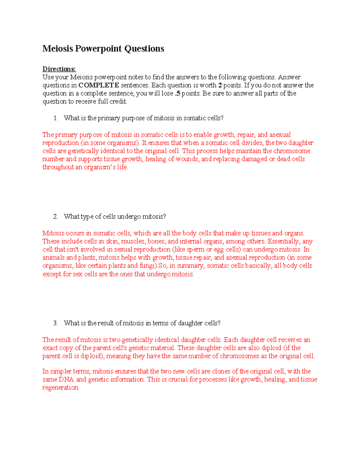 Meiosis Powerpoint - I need help NOW!!!! - Meiosis Powerpoint Questions ...