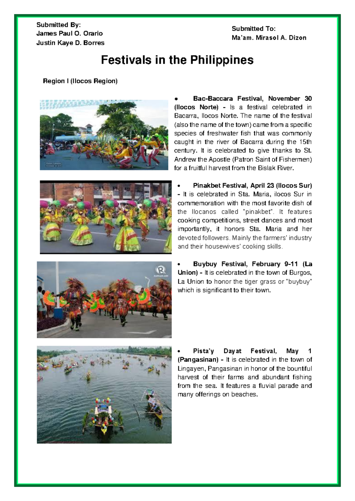 Festivals Across Regions in the Philippines: An In-Depth Study - Studocu