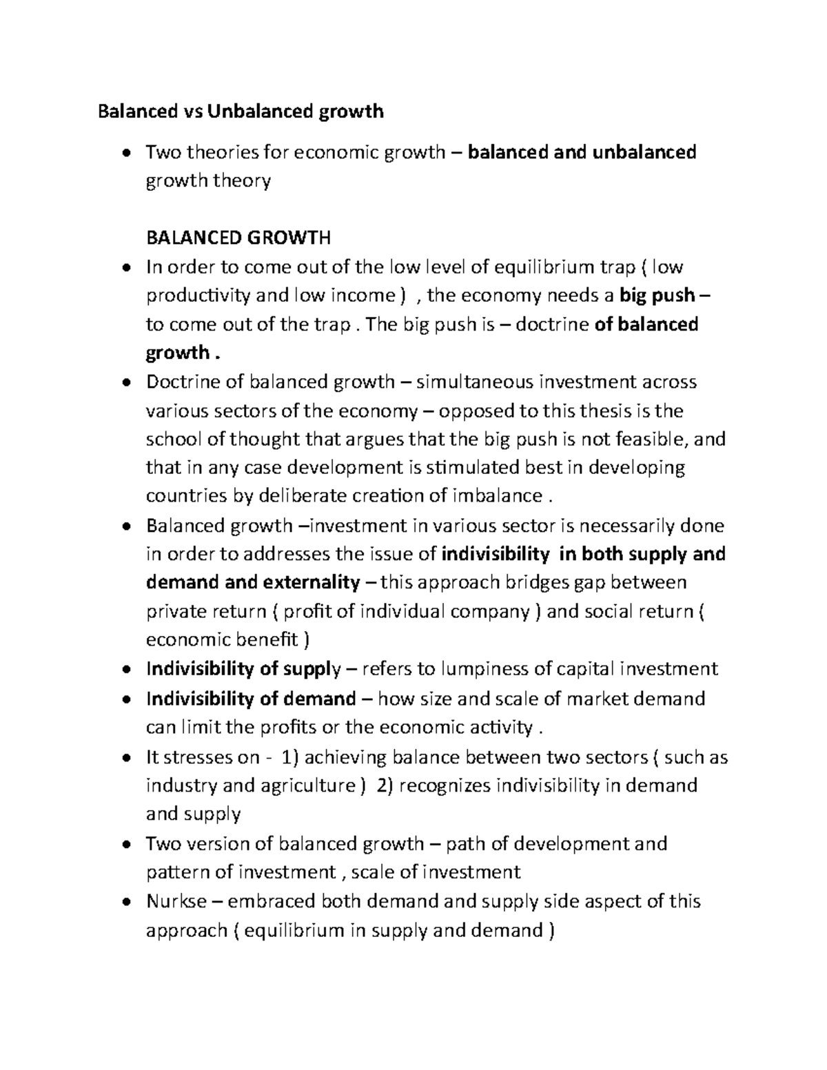 Balanced vs Unbalanced Growth Theories: Economic Development Insights ...