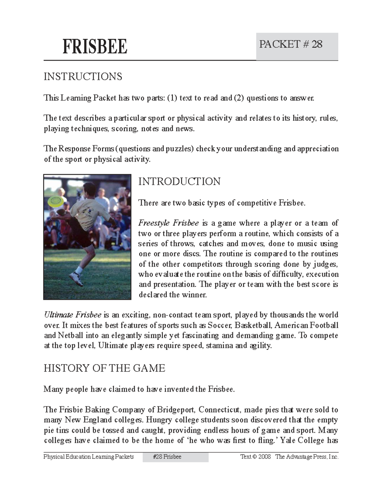 FRISBEE 28: Comprehensive Guide to Freestyle & Ultimate Techniques ...